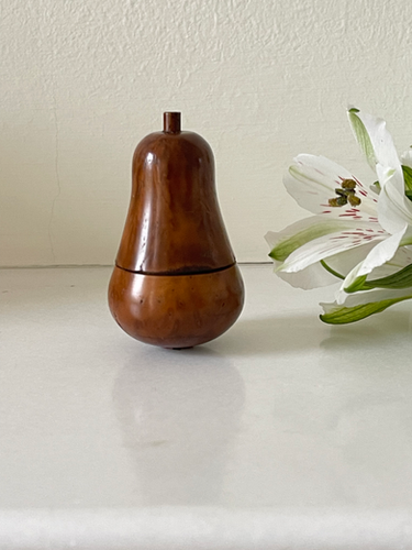 Antique Treen Nutmeg Grater - shape of pear | treenantiquesdevon
