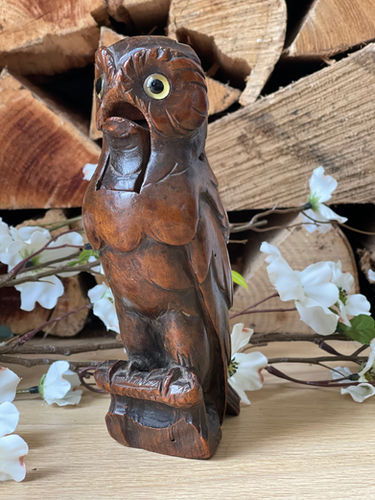 An Antique Treen Owl Lever Nutcracker | treenantiquesdevon
