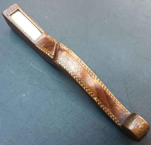 Antique Treen Knitting Sheath dated 1848 | treenantiquesdevon