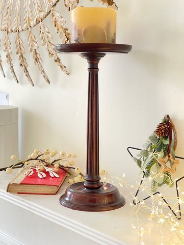 A Tall Antique Mahogany Candlestand | treenantiquesdevon
