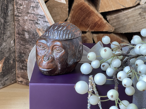 Antique Monkey Ink Pot | treenantiquesdevon