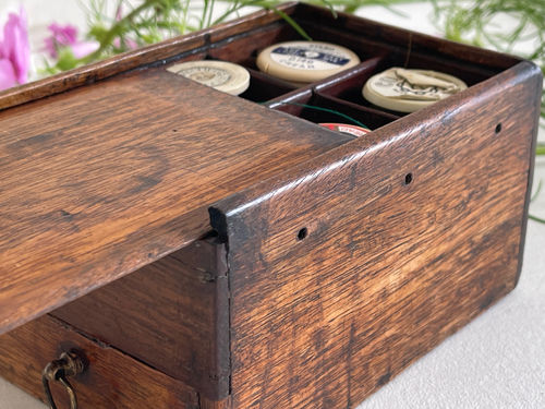 Antique Georgian Walnut Sewing & Reel Box | treenantiquesdevon