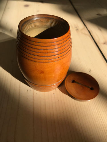 Antique Money Box - barrel | treenantiquesdevon