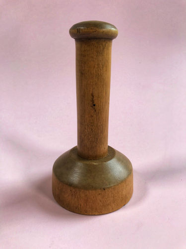 A Long Handled Treen Butter Stamp | treenantiquesdevon