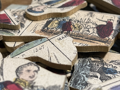 Antique Historical Dissected Puzzle - in original wooden box ...