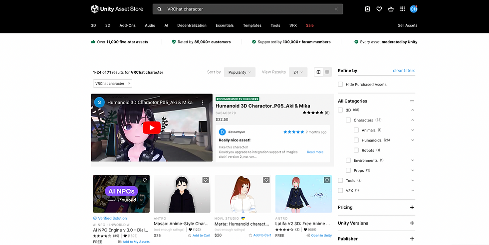 Best Free VRChat Avatar Models & Skins: Search & Download