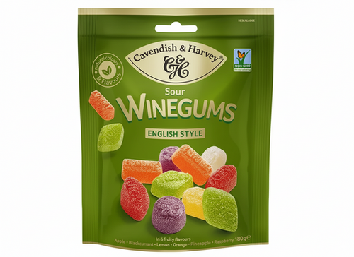 Cavendish and Harvey Sour Wine Gums - 180g - 14/case | Concierge Connection
