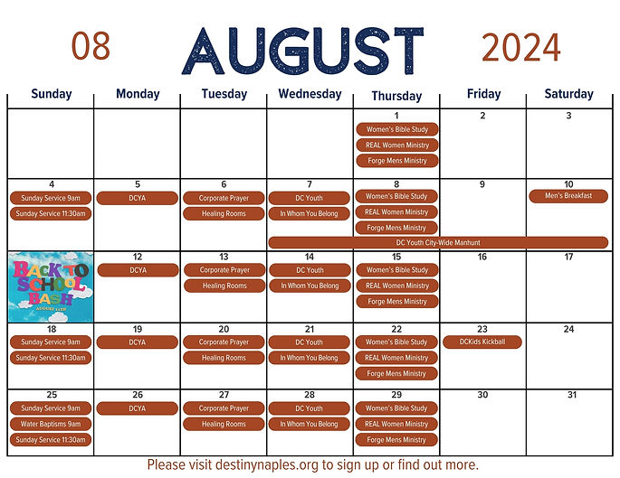 SPECIAL EVENTS | Destiny Church