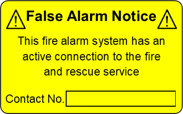 Fire Alarm Notice Label | Docs-Store