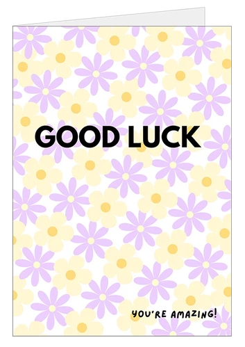 Good Luck Card - Daisy Bloom Celebration | Letterboxprint