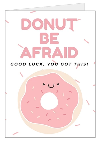 Good Luck Card - Donut Be Afraid | Letterboxprint
