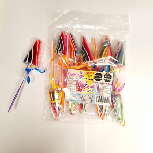 PALETA PIRULI 10 PIEZAS IRIS | DulciVega