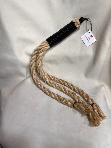 18” Sisal Floggers with black handles | SnM Leatherworks