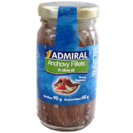 Admiral Flat Fillets of Anchovies in Jar | B&S Agencies
