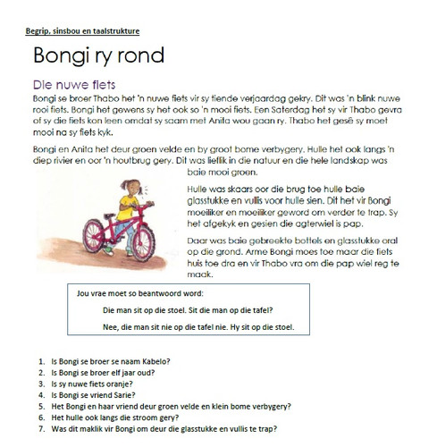 Comprehension, Sentence Structure&Language (Ontkennende vorm) | Shaati ...