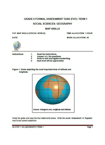 Geography Grade 6 Formal Assessment Task Term 1 | Shaati Education