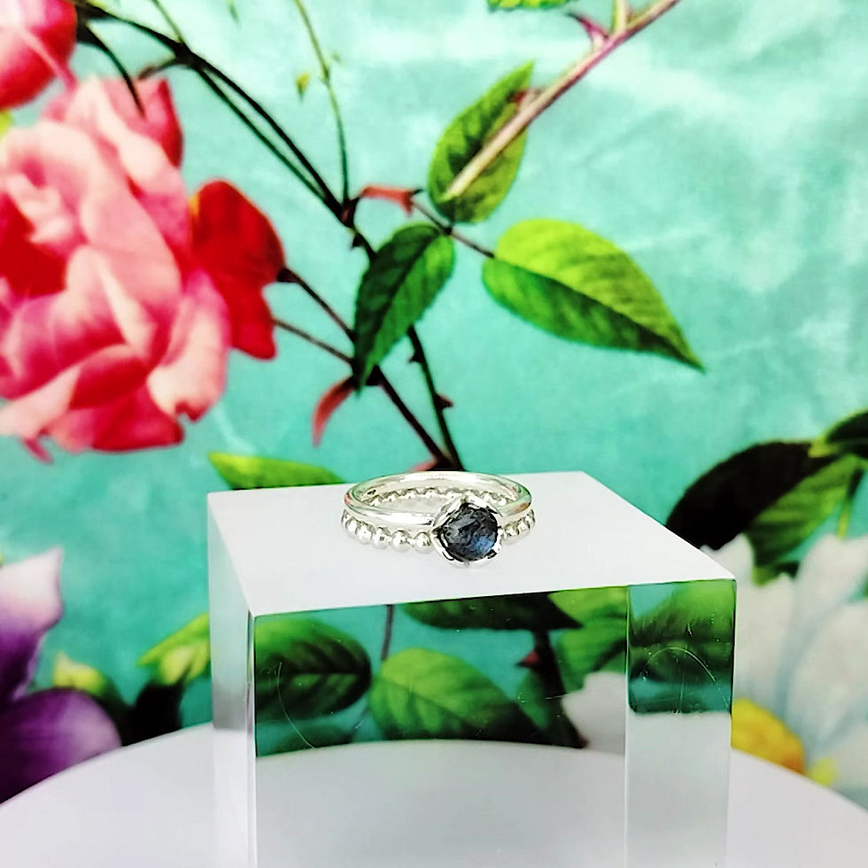 Encapsulated Raindrop Gemstone Rings (6mm) | Stacey Whale