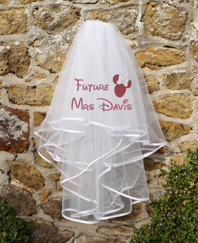 Minnie Disney Inspired "Future Mrs" Hen Do & Bachelorette Veil ...