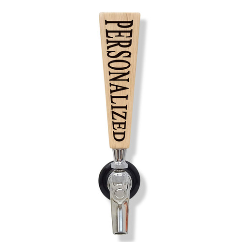 Personalized Tapered Beer Tap Handle Oak Wood 6". For tap room, bar ...