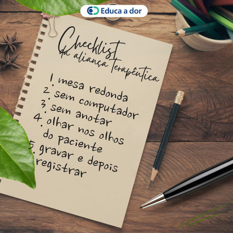 Checklist: Aliança terapêutica