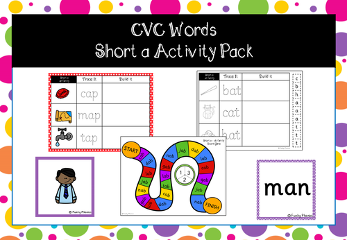 CVC Words - short a activity pack | FunkyPhonics