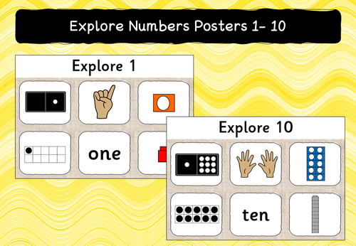Explore Numbers Posters 1-10 | FunkyPhonics