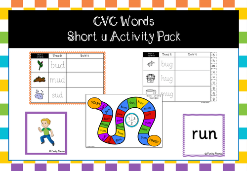 CVC Words - short u activity pack | FunkyPhonics