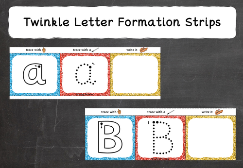 Twinkle Letter Formation Strips | FunkyPhonics