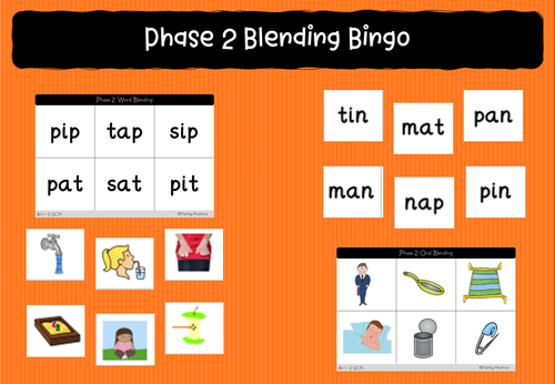 Phase 2 Blending Bingo | FunkyPhonics