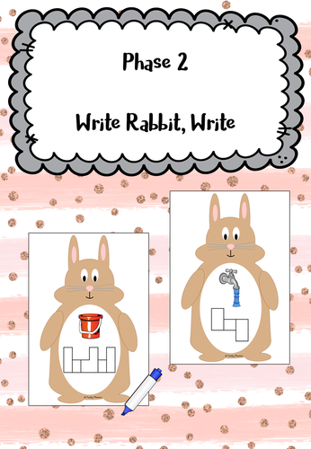 Easter/Spring Themed - Phase 2 Write Rabbit, Write