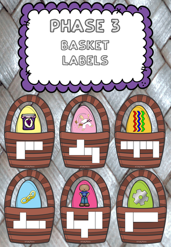 Easter/Spring Themed - Phase 3 Basket Labels