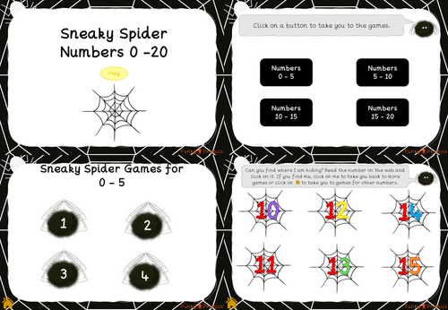 Sneaky Spider - Number recognition 0-20 | FunkyPhonics