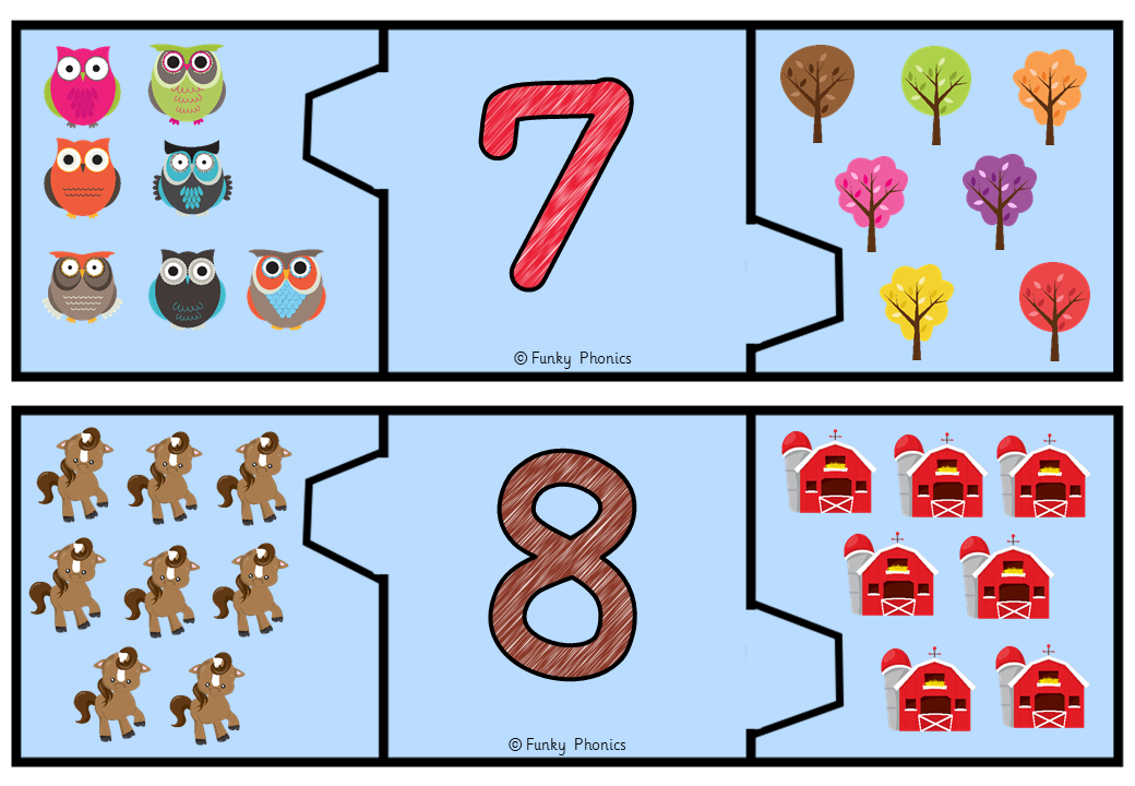 Number Puzzles 1-20 | FunkyPhonics
