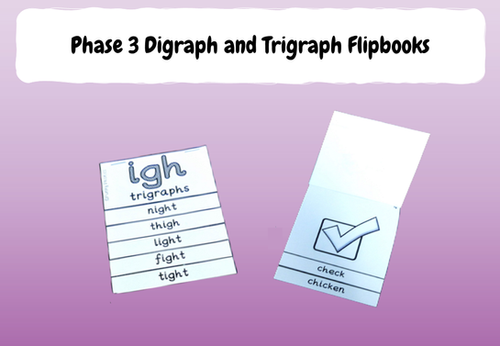 Phase 3 Digraph and Trigraph Flipbooks | FunkyPhonics