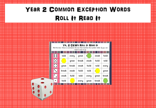 Year 2 Common Exception Words - Roll It, Read It Games | FunkyPhonics