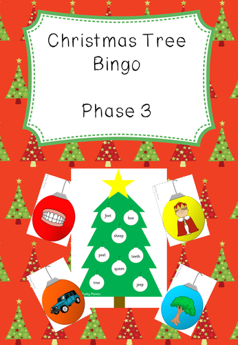 Christmas Themed - Phase 3 Christmas Tree Bingo