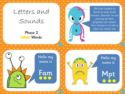 Phonics Screening - Phase 2 Alien Word PowerPoint | FunkyPhonics