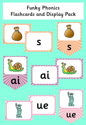 Funky Phonics Flashcards and Display Pack | FunkyPhonics