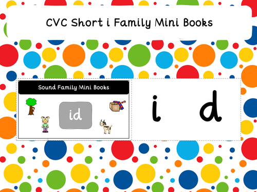 CVC Short i Family Mini Books | FunkyPhonics