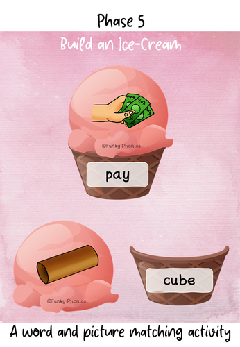 Phase 5 Build an Ice-Cream | FunkyPhonics