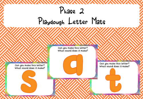 Phase 2 - Playdough Letter Mats | FunkyPhonics
