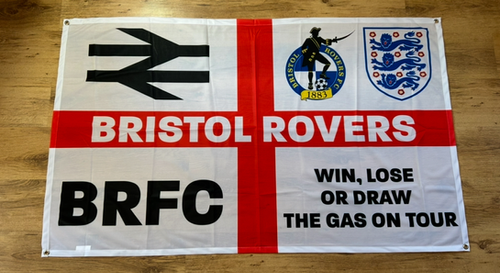 Bristol Rovers Flag - 5x3ft | Football Stickers
