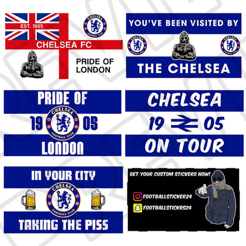 Chelsea Bundle (Pack of 25,50,100) | Football Stickers