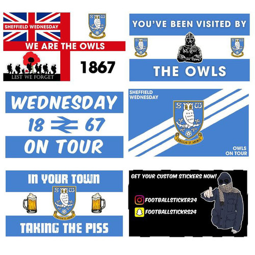 Sheffield Wednesday Bundle (Pack of 25,50,100) | Football Stickers