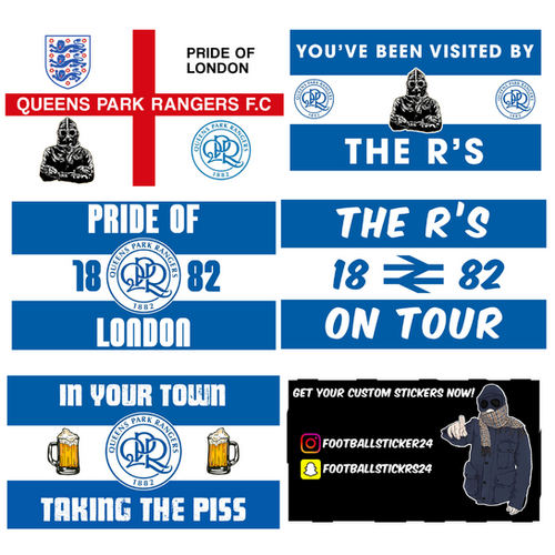 Qpr Bundle (Pack of 25,50,100) | Football Stickers