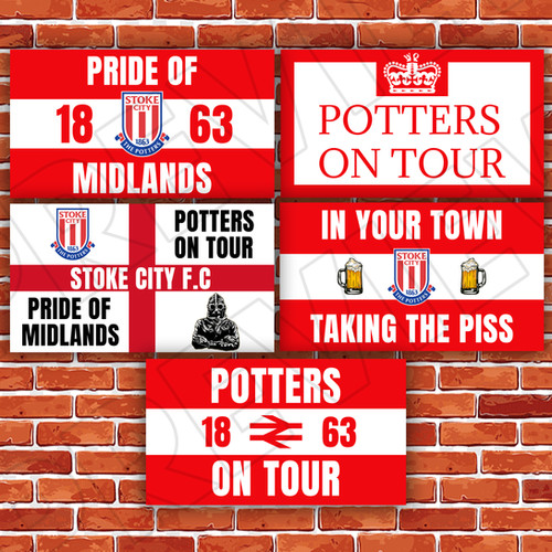 Stoke City Bundle (Pack of 25,50,100) | Football Stickers