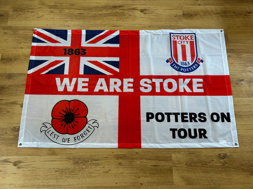 Stoke City Flag - 5x3ft | Football Stickers