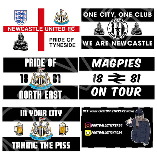 Newcastle United Bundle (Pack of 25,50,100) | Football Stickers