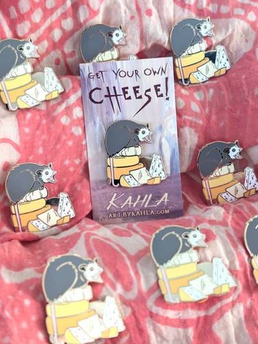 GET YOUR OWN CHEESE! Enamel Pin | Art By Kahla