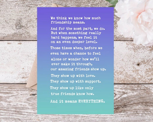Friendship is Everything Greeting Card | Feast & Flora